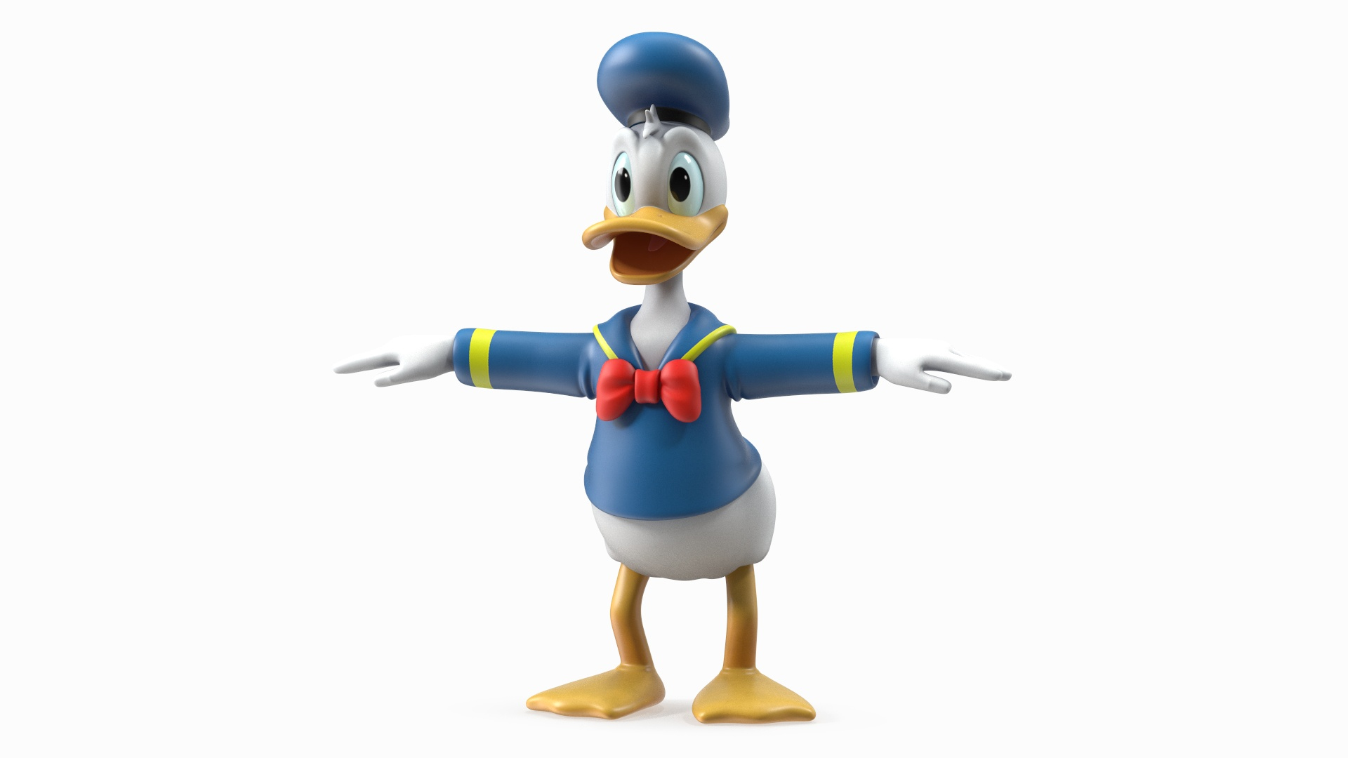3D Disney Character Donald Duck Rigged For Cinema 4D - TurboSquid 2123545