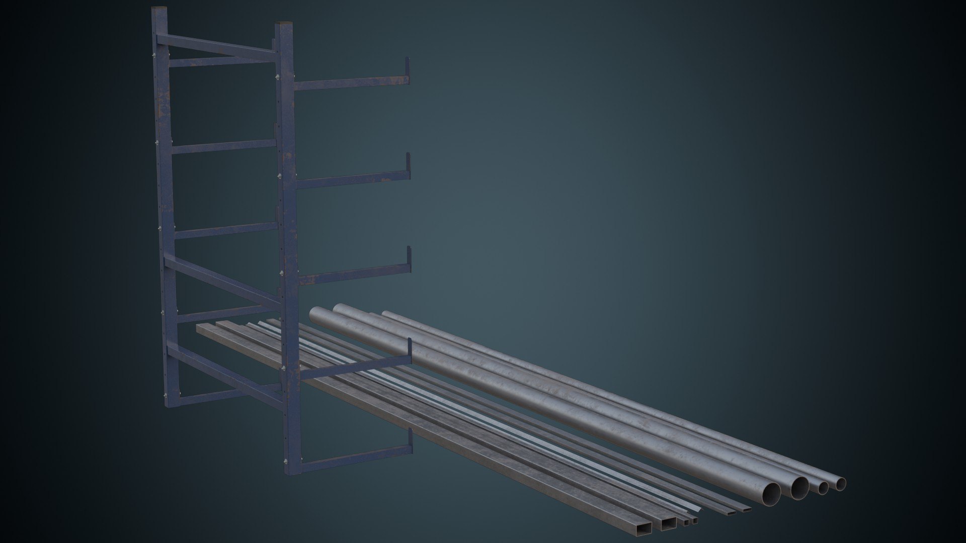 3D Pipe Rack 1B - TurboSquid 2250798