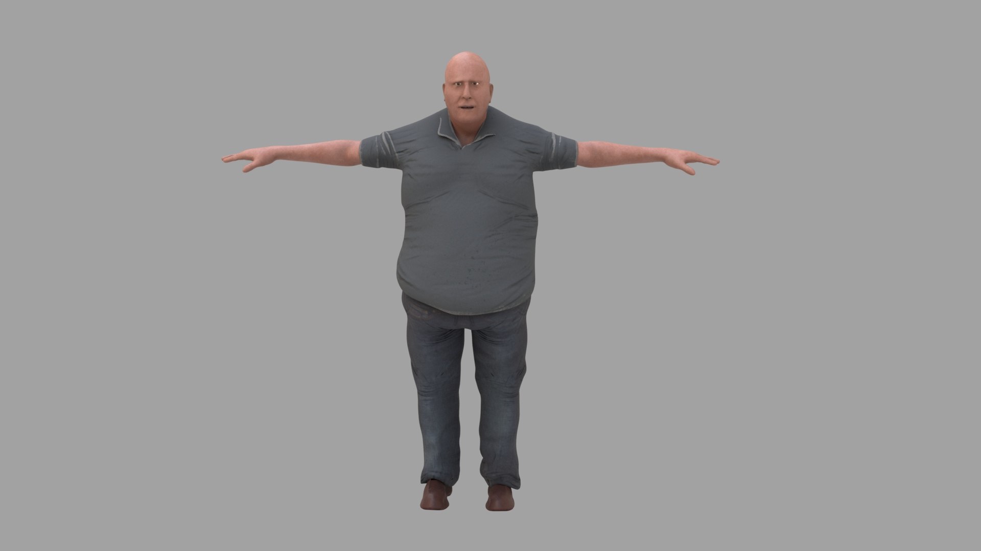 Fat Guy Crowd 3D Model - TurboSquid 1344526