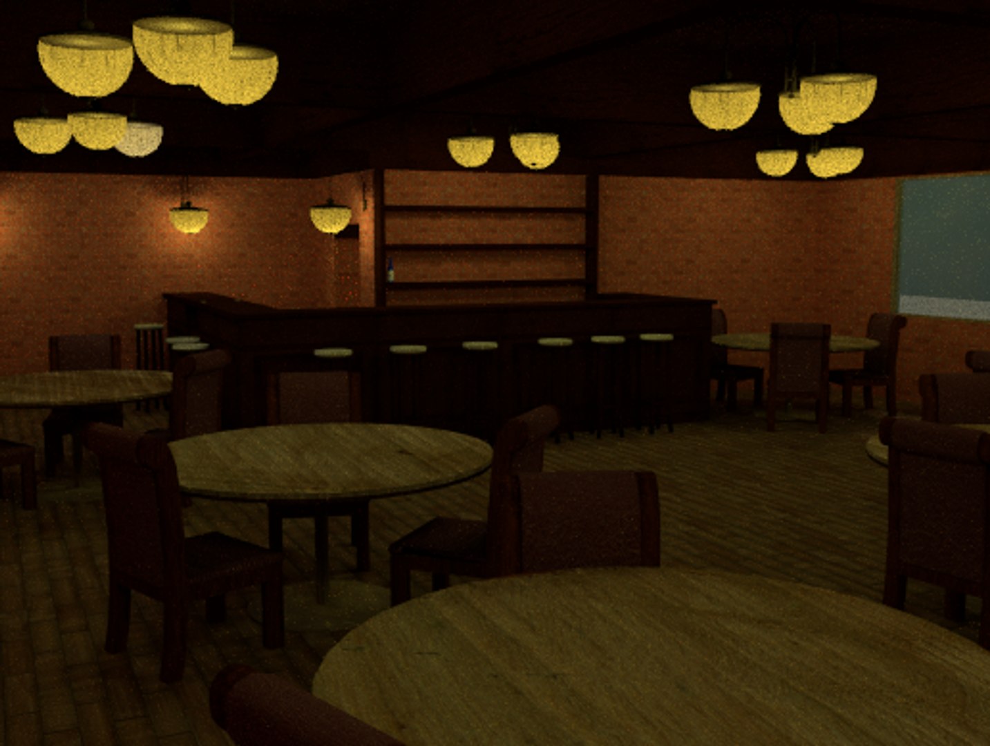 Pub Building Interior Exterior 3D Model - TurboSquid 1166721