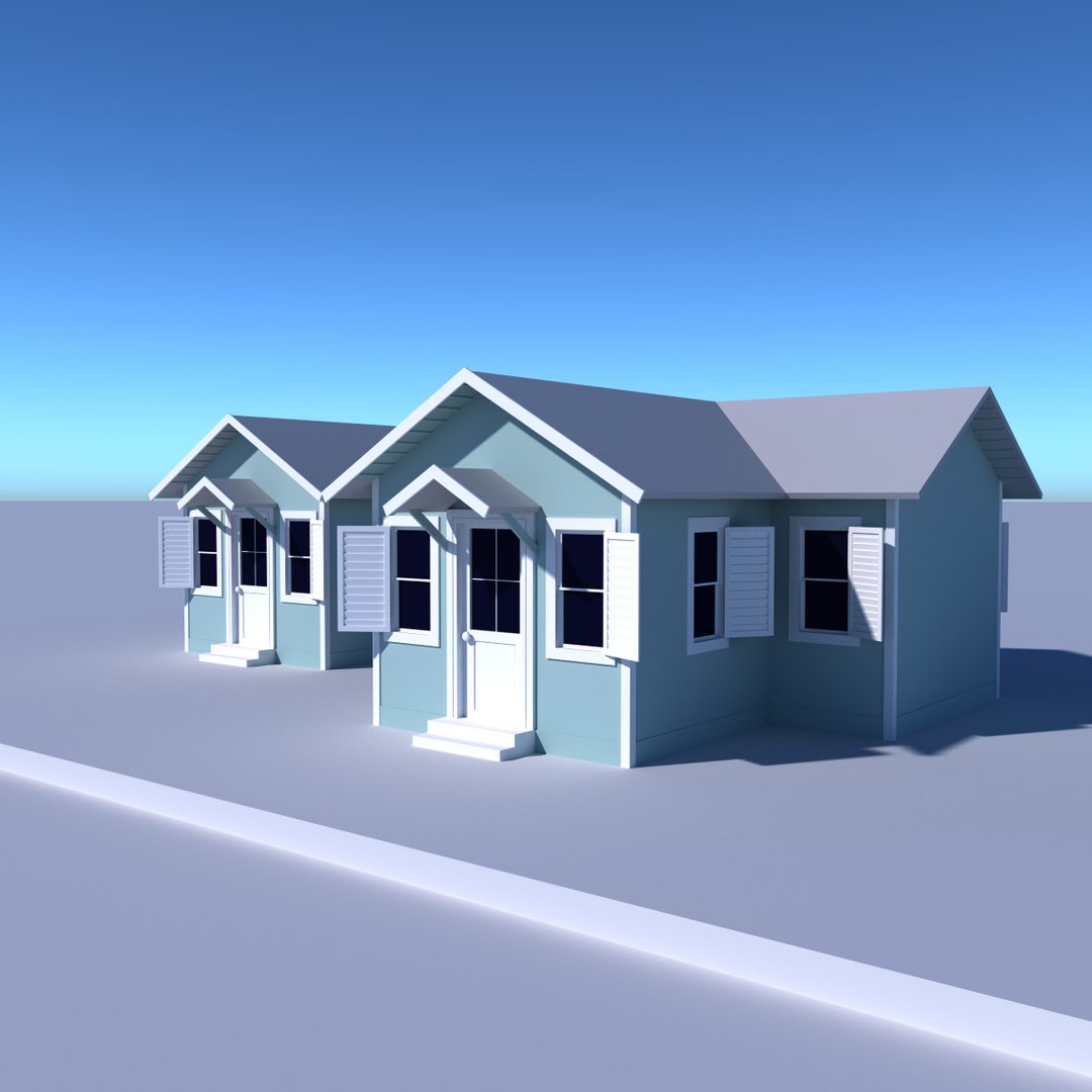 3d model simple house