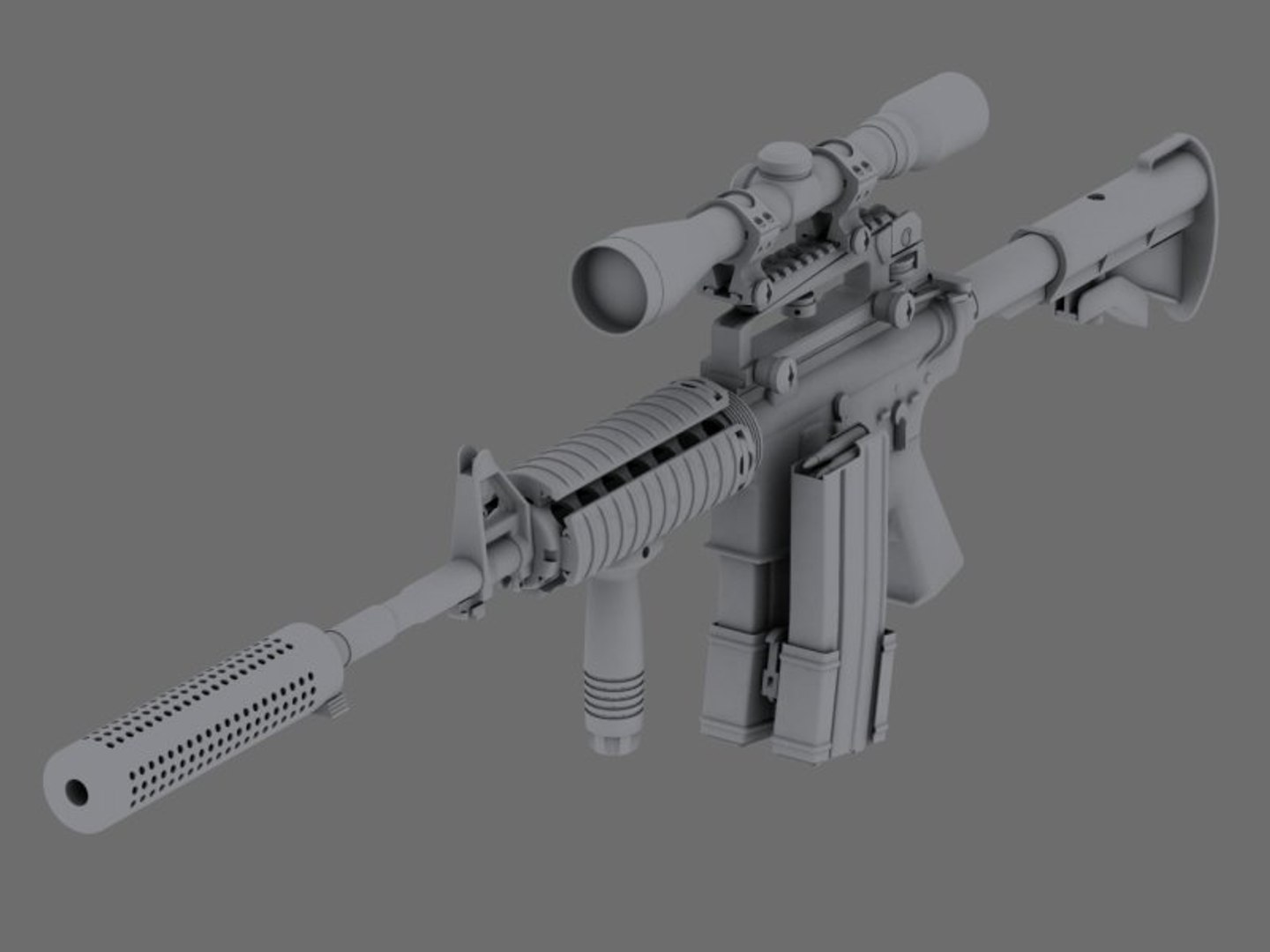 Free M4a1 Carbine 3d Model
