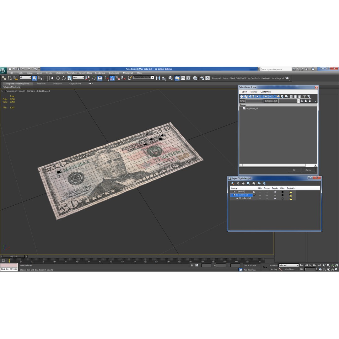 3d Dollar Bill Model