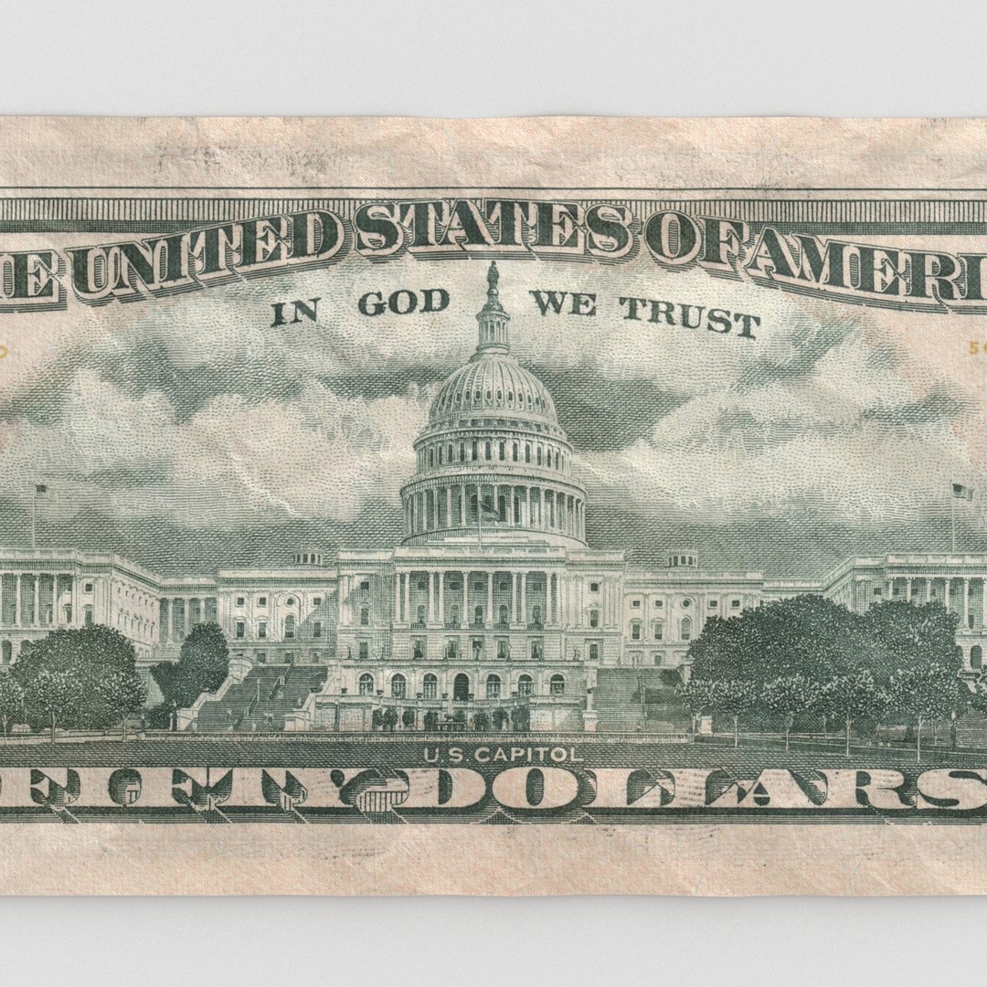 3d Dollar Bill Model