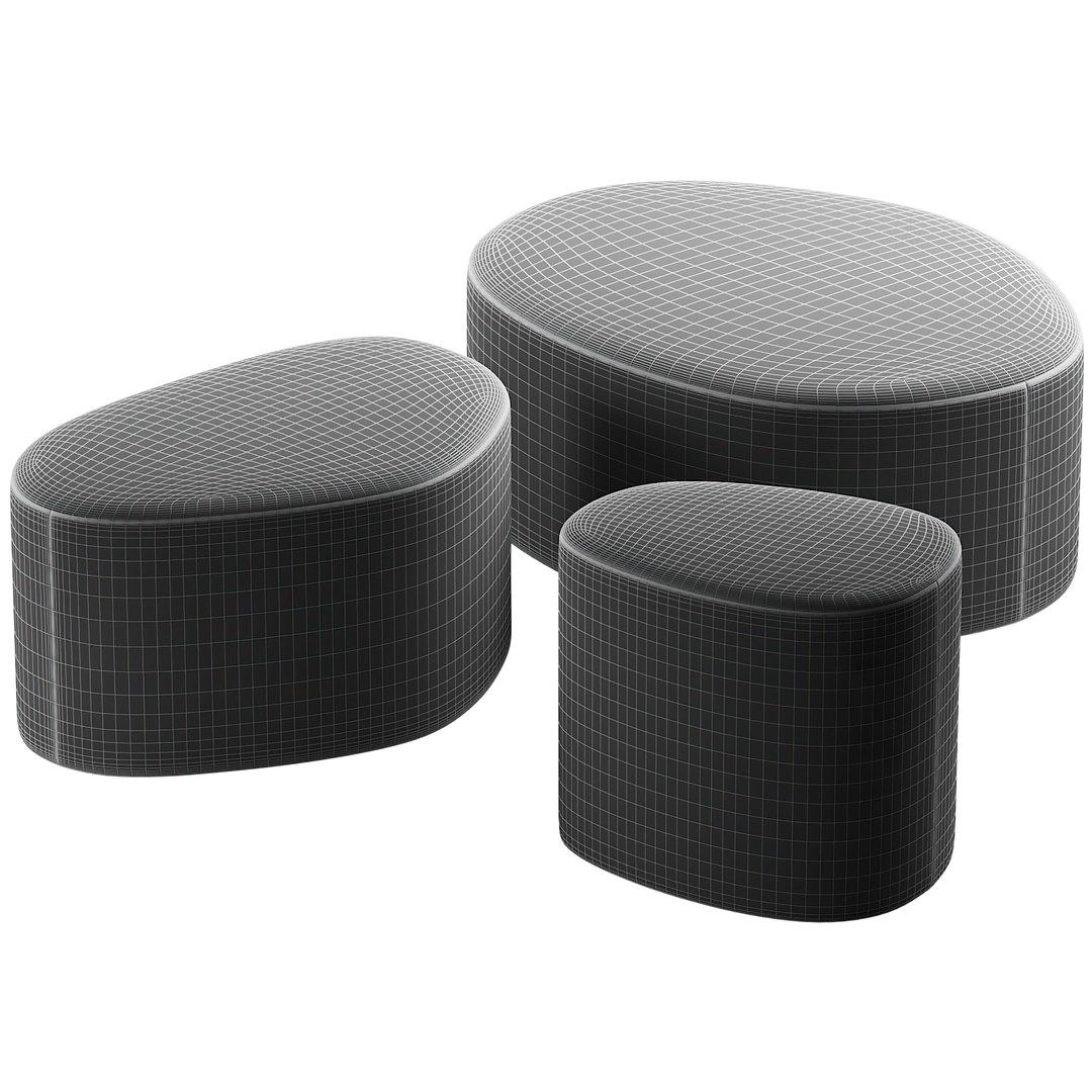 3D model 284 seating pouf Swole Ottoman - TurboSquid 2061499