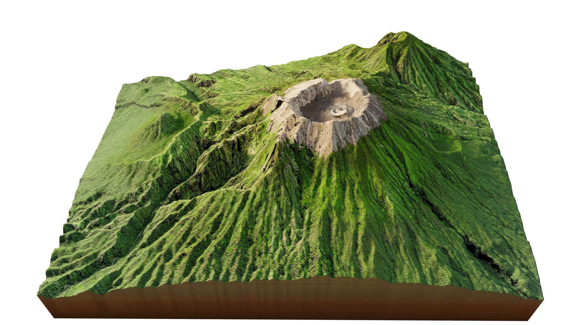 Mount Raung Terrain 3D - TurboSquid 2084226