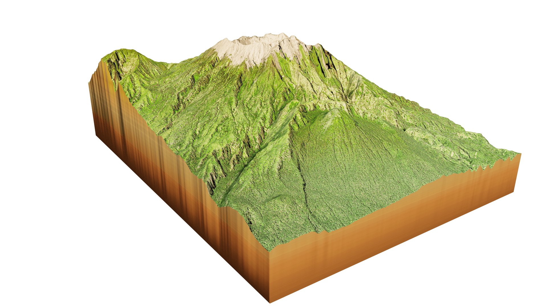 Mount Raung Terrain 3D - TurboSquid 2084226