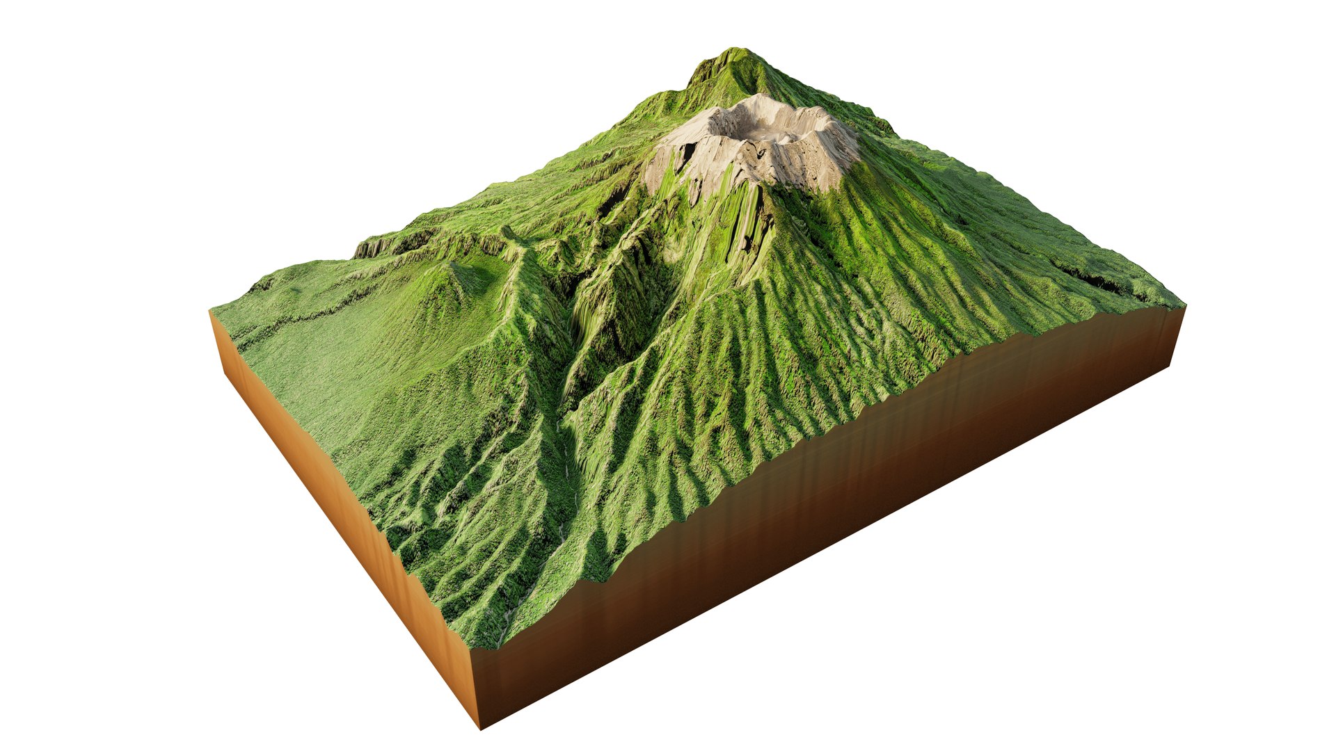 Mount Raung Terrain 3D - TurboSquid 2084226