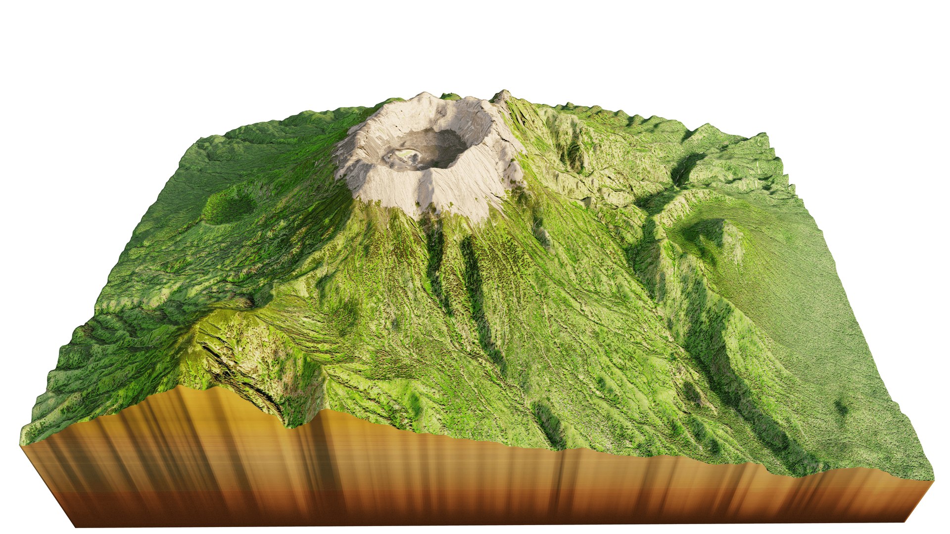 Mount Raung Terrain 3D - TurboSquid 2084226