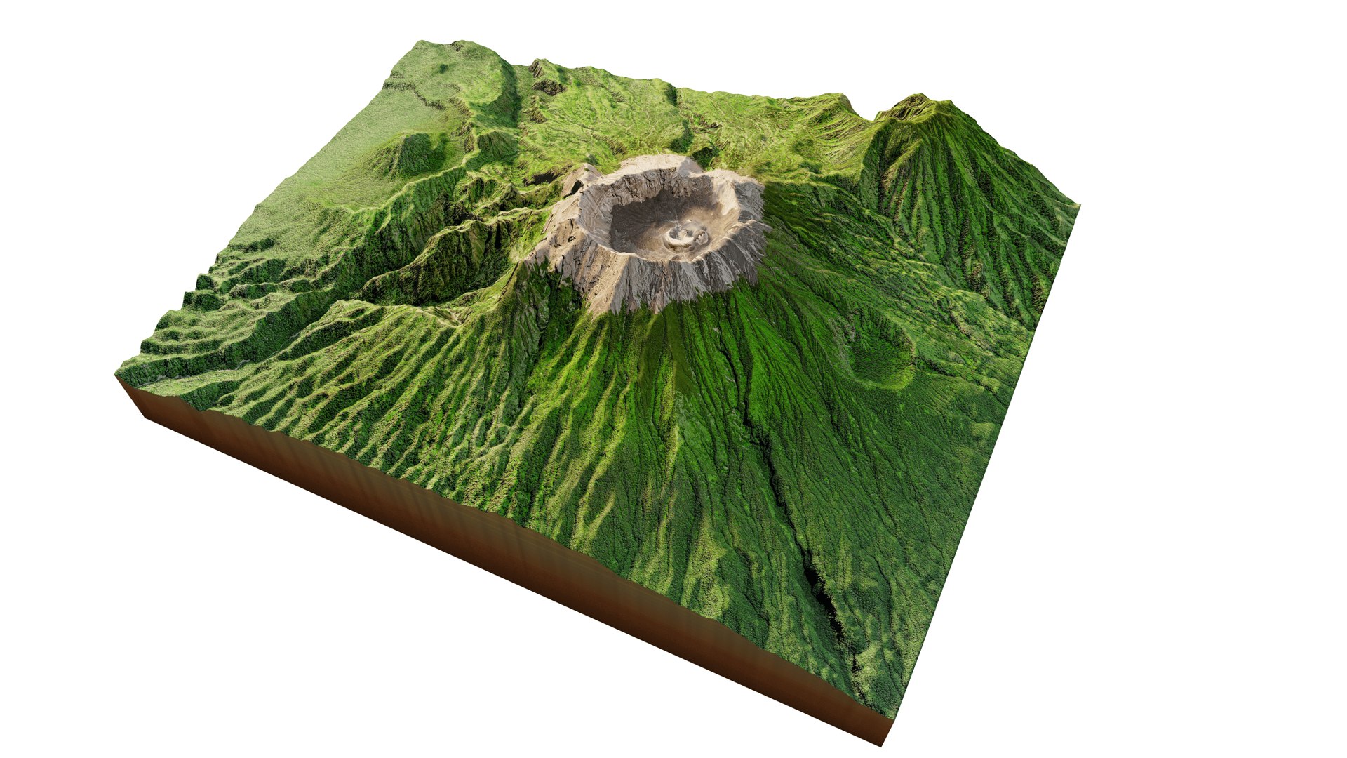 Mount Raung Terrain 3D - TurboSquid 2084226