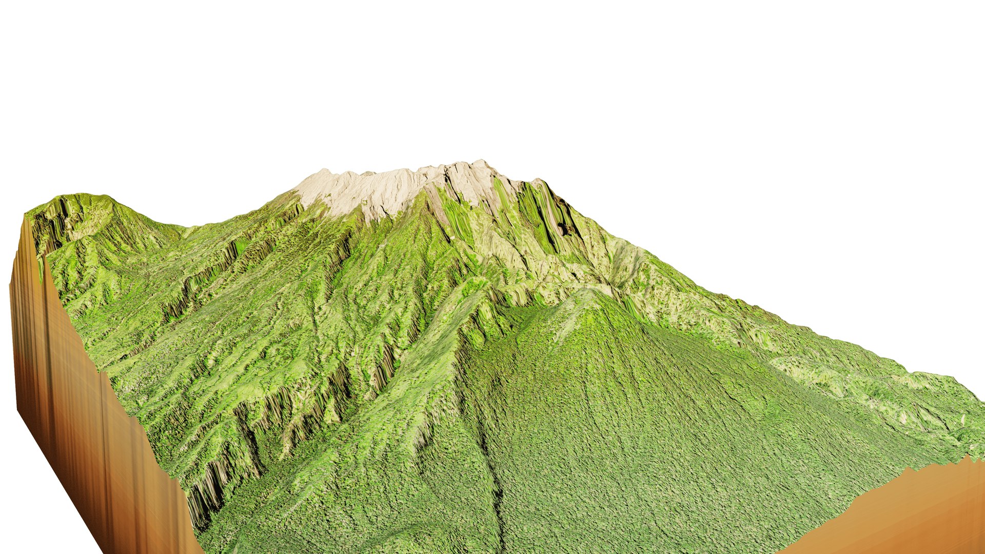 Mount Raung Terrain 3D - TurboSquid 2084226