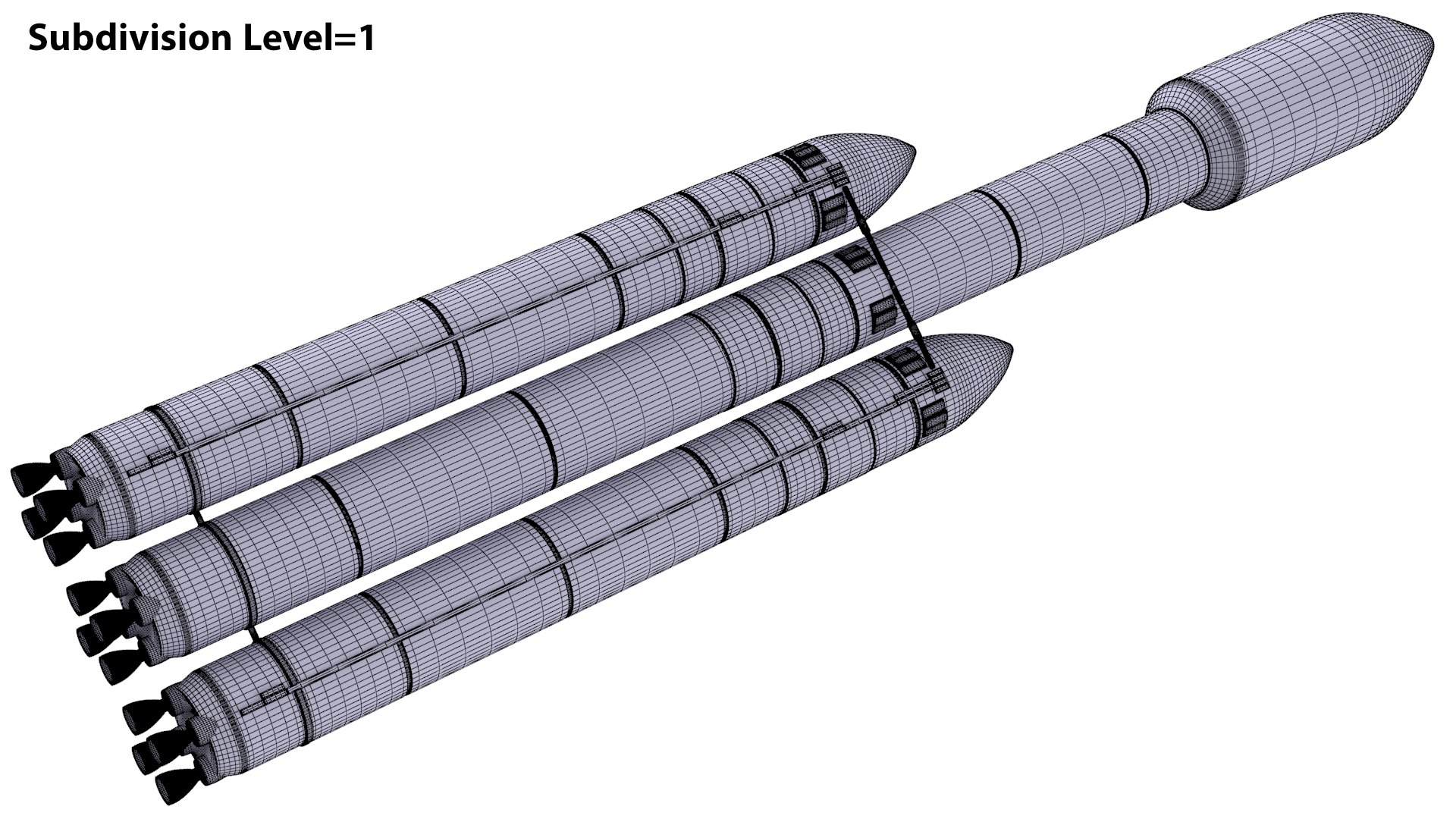 Falcon Heavy Space Rocket 3D Model - TurboSquid 2254637