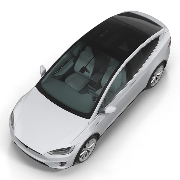 3d tesla x rigged modeled model