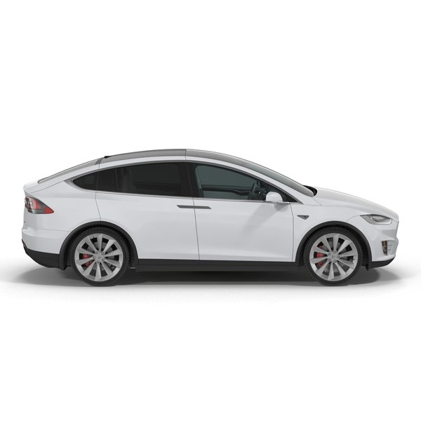 3d tesla x rigged modeled model