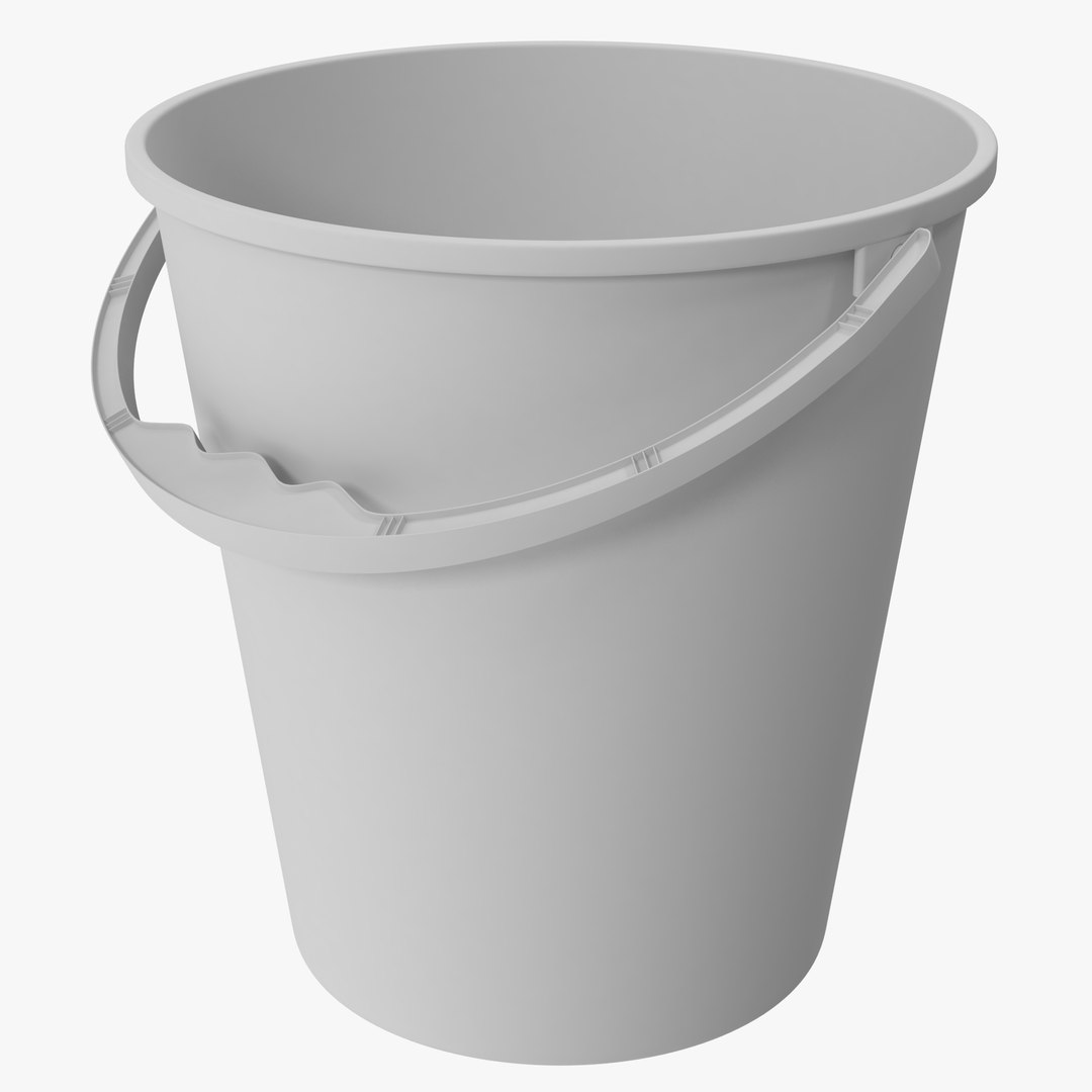 3d Model Realistic Plastic Bucket