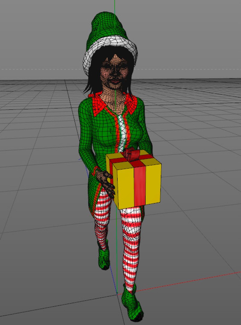 3d model christmas elf