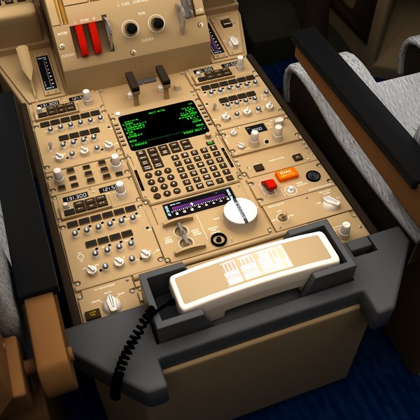 realistic boeing 777 cockpit 3d lwo