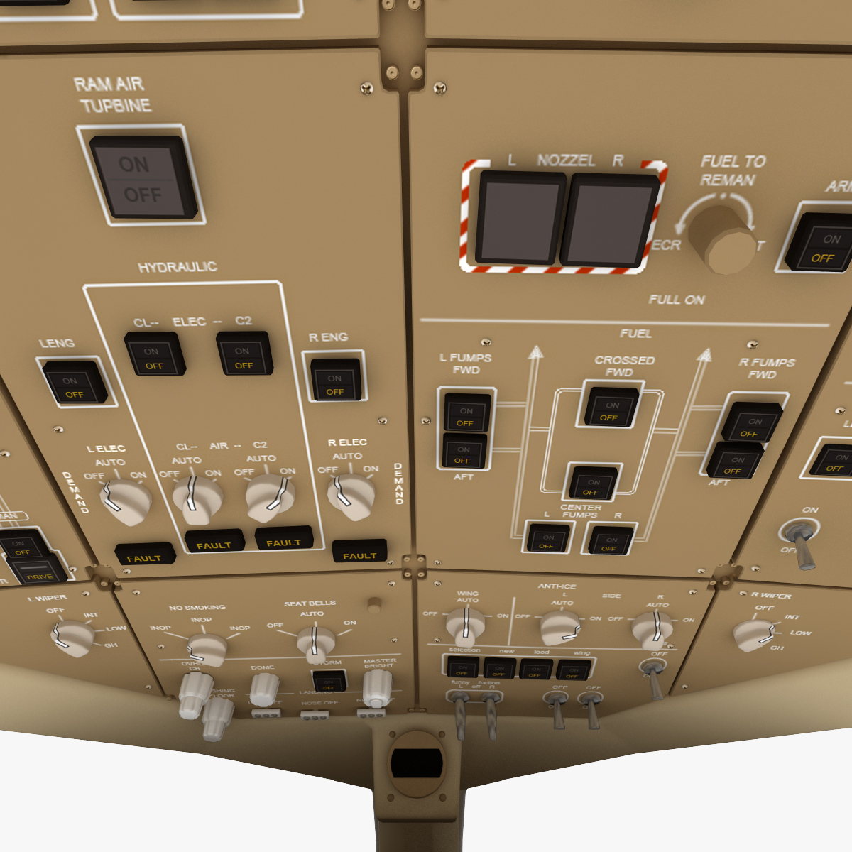 realistic boeing 777 cockpit 3d lwo