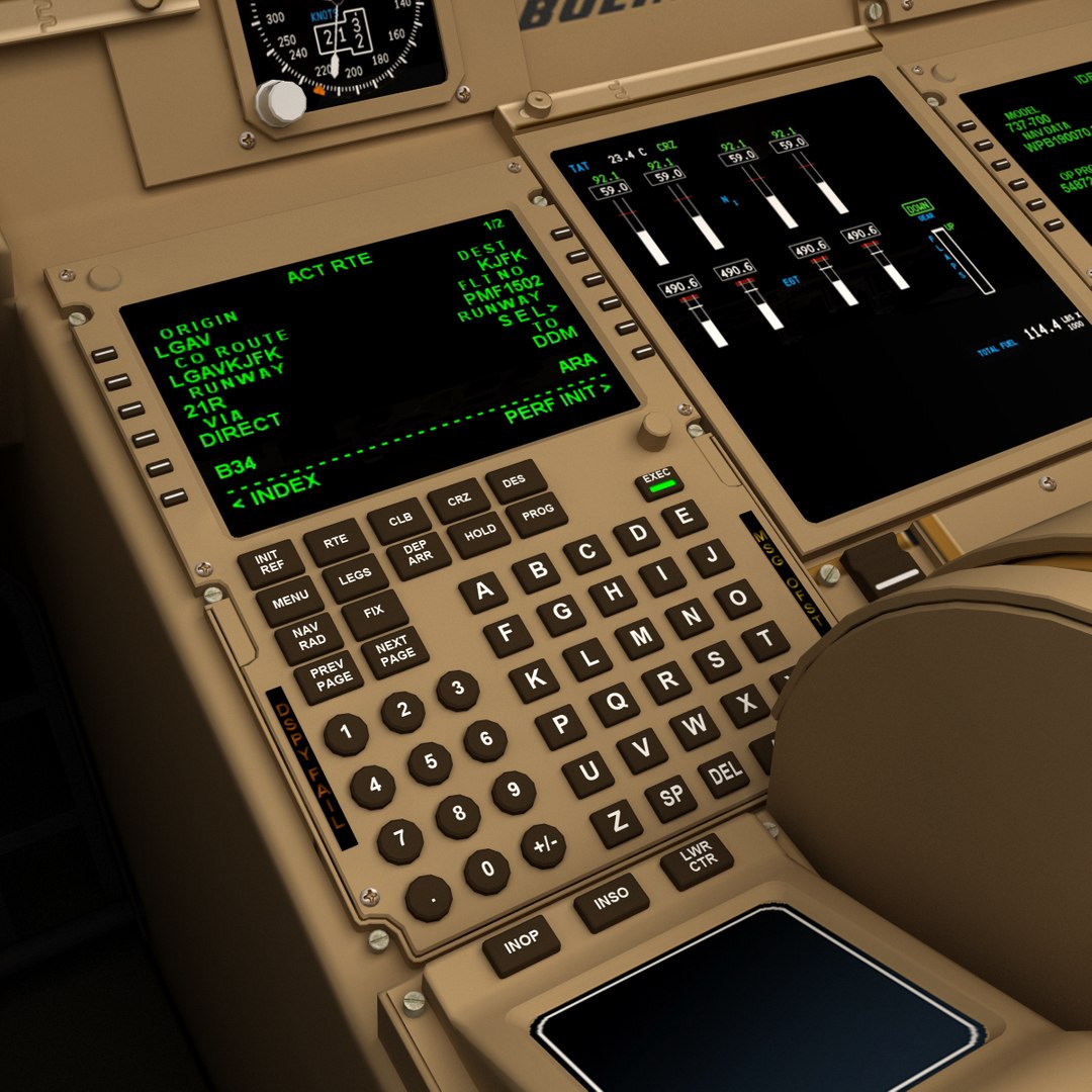 realistic boeing 777 cockpit 3d lwo