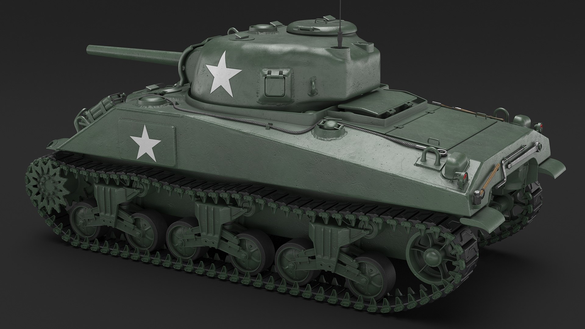 3D M4 Sherman Tank Rigged - TurboSquid 2270411