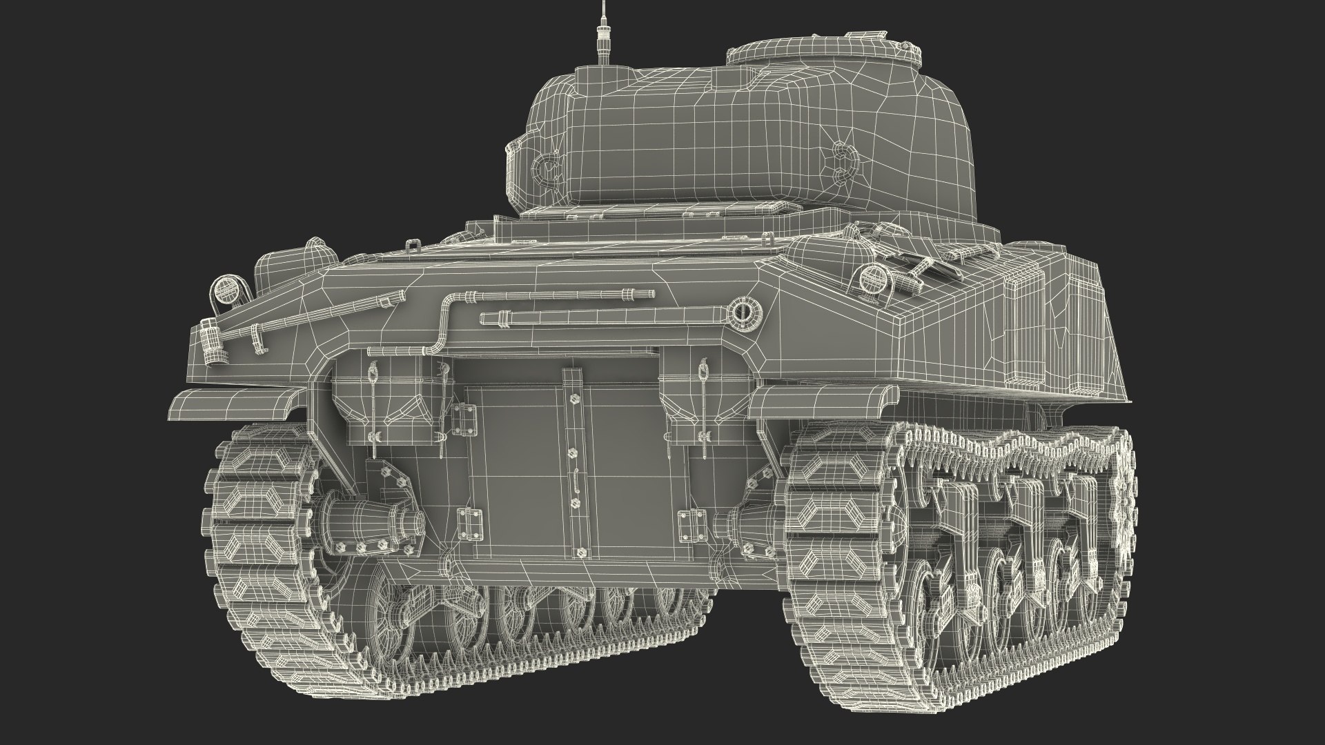 3D M4 Sherman Tank Rigged - TurboSquid 2270411