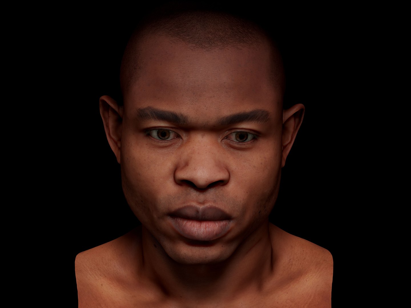Retopologized Head Scan Denton Allen 3D - TurboSquid 1926131
