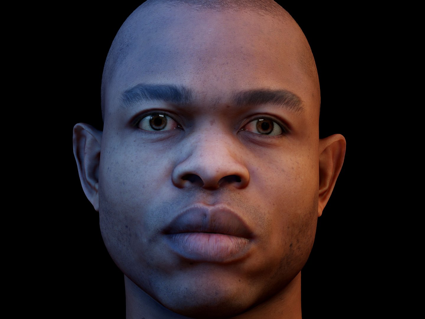 Retopologized Head Scan Denton Allen 3D - TurboSquid 1926131