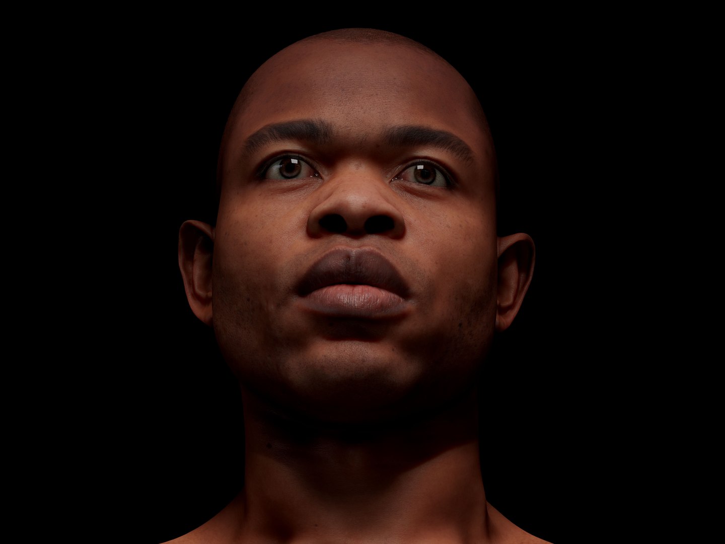 Retopologized Head Scan Denton Allen 3D - TurboSquid 1926131