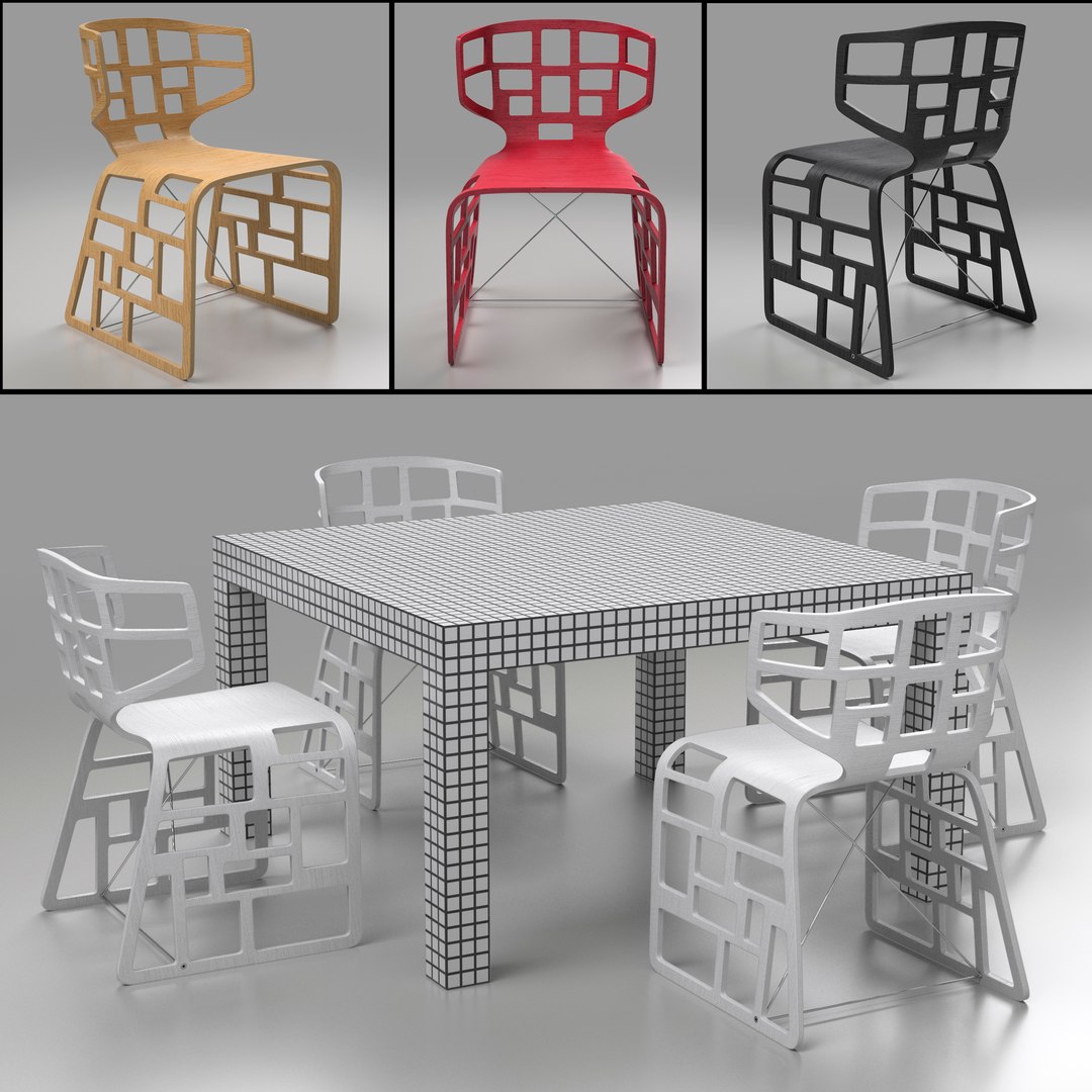 Quaderna Table Crassevig Ole 3d Obj