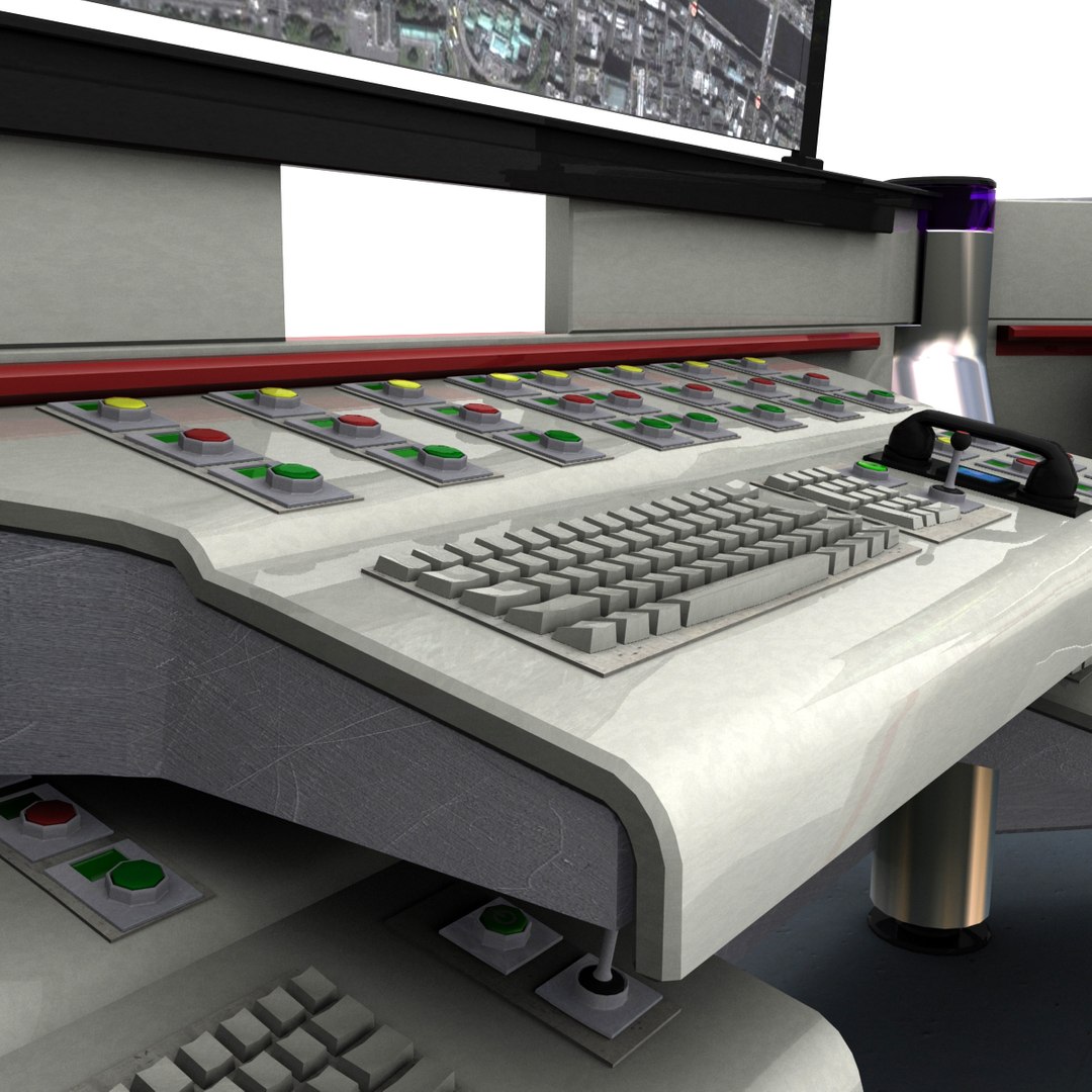 3d Futuristic Control Desk Model
