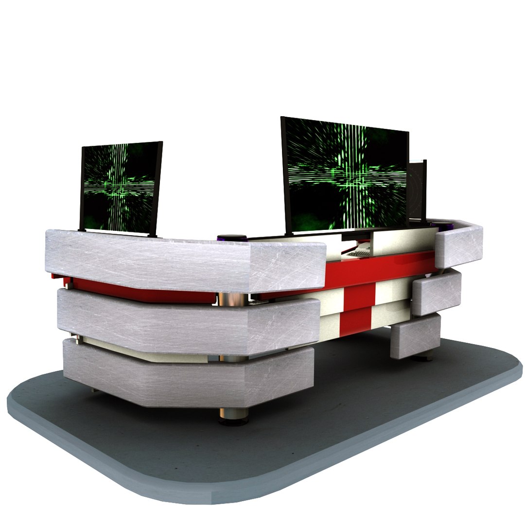 3d Futuristic Control Desk Model