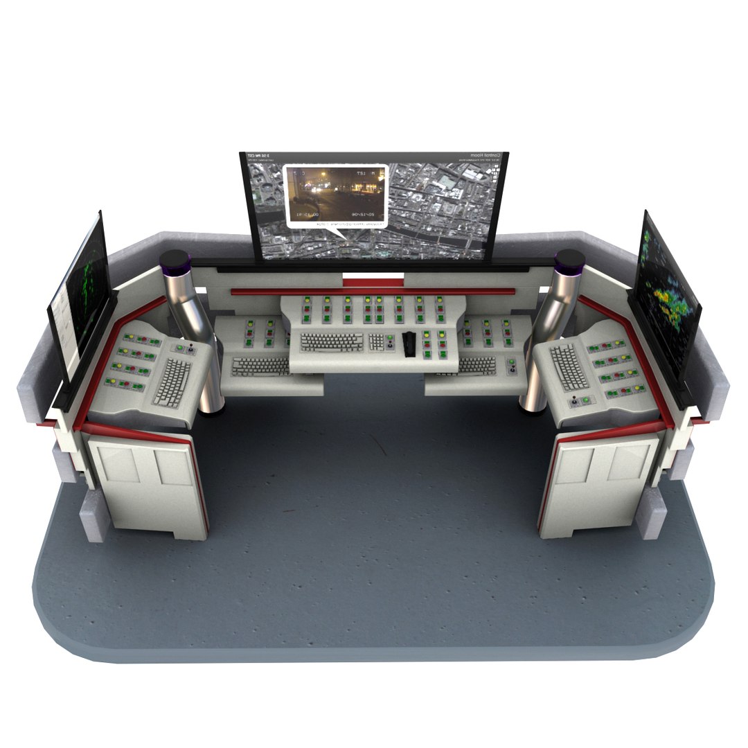 3d Futuristic Control Desk Model