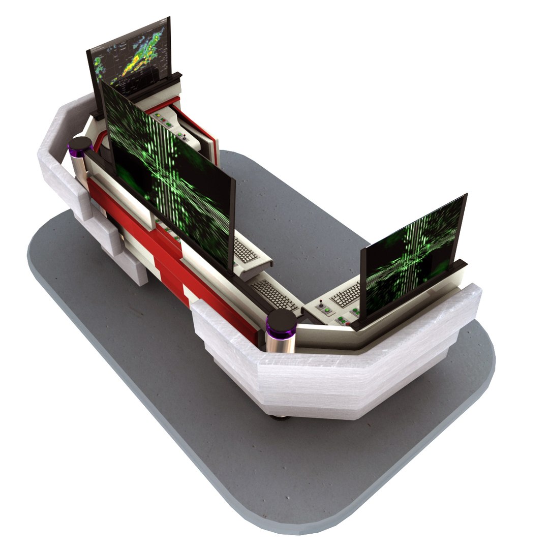3d Futuristic Control Desk Model