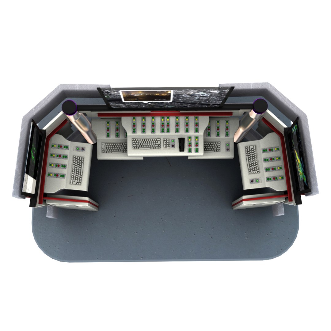 3d Futuristic Control Desk Model