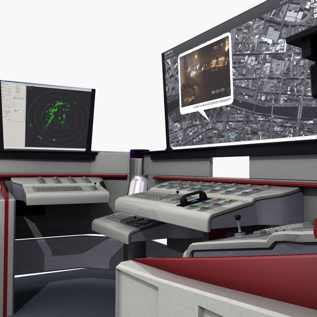 3d Futuristic Control Desk Model