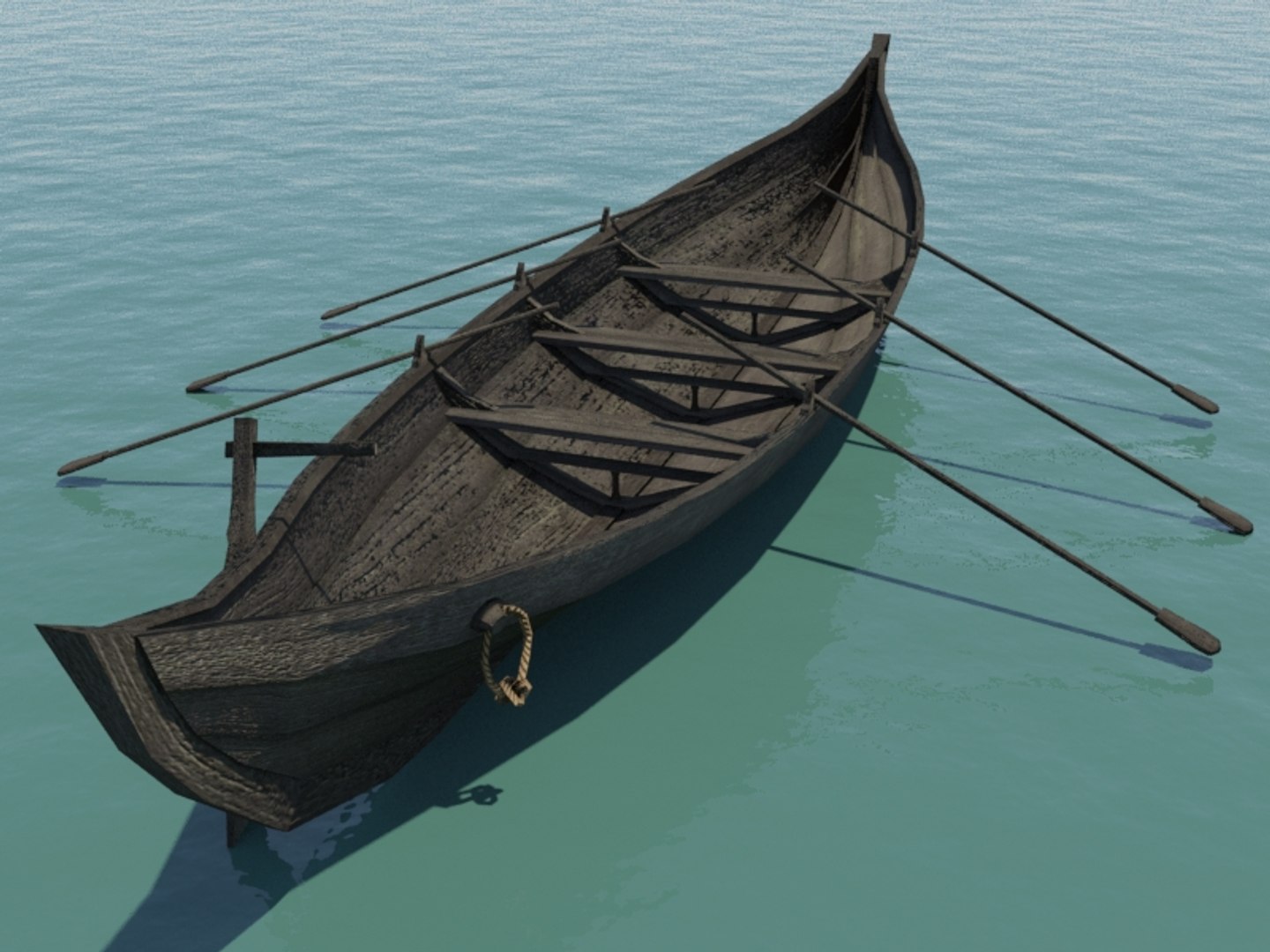 Medieval Rowboat Fbx Free