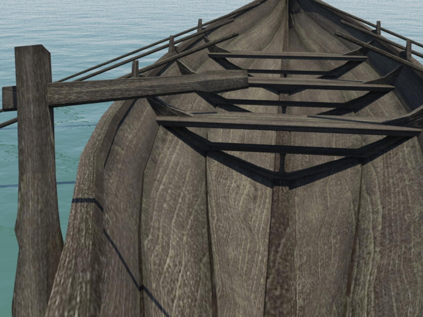 medieval rowboat fbx free