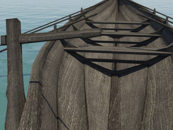 medieval rowboat fbx free