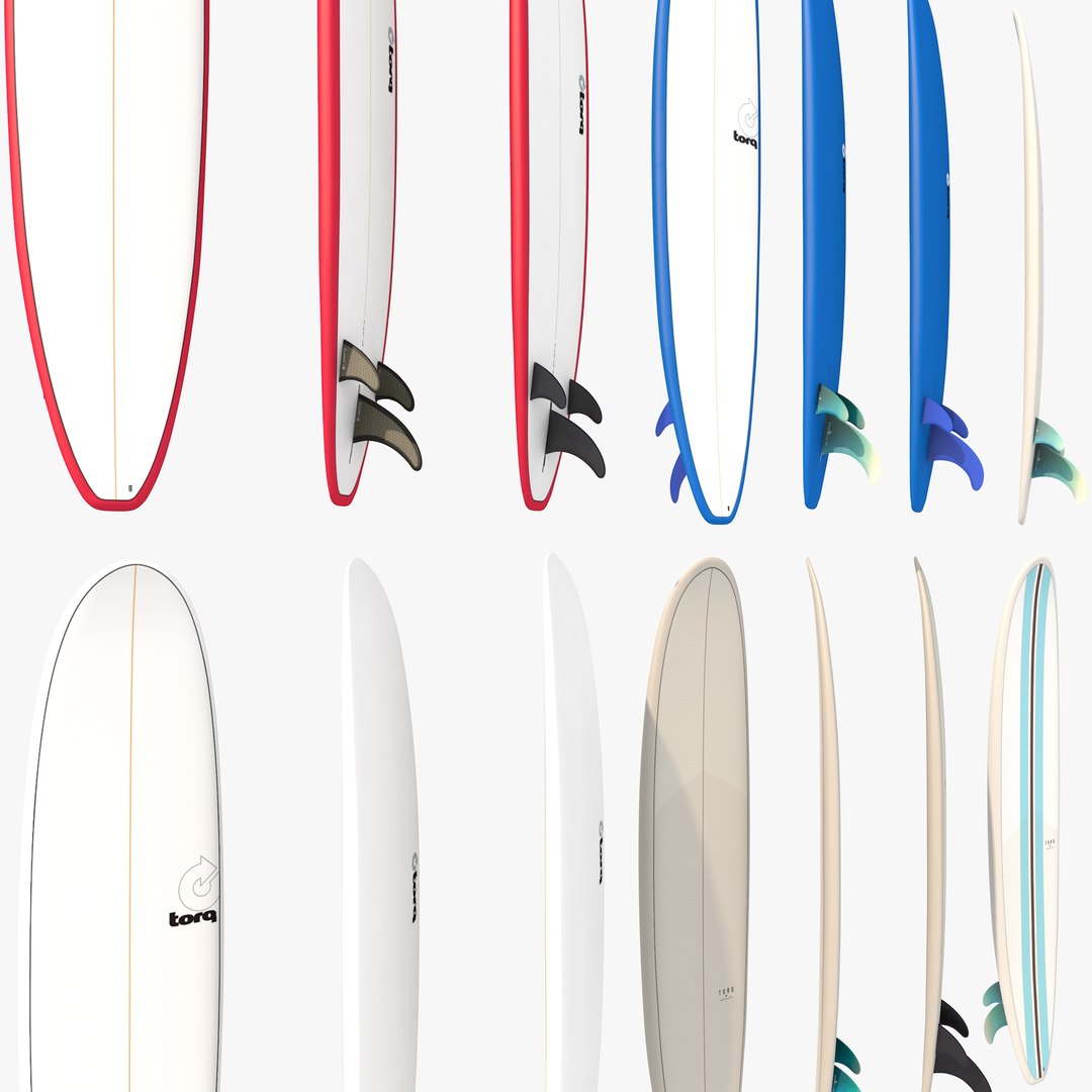 3D Longboard Surfboards Collection Model - TurboSquid 2126735