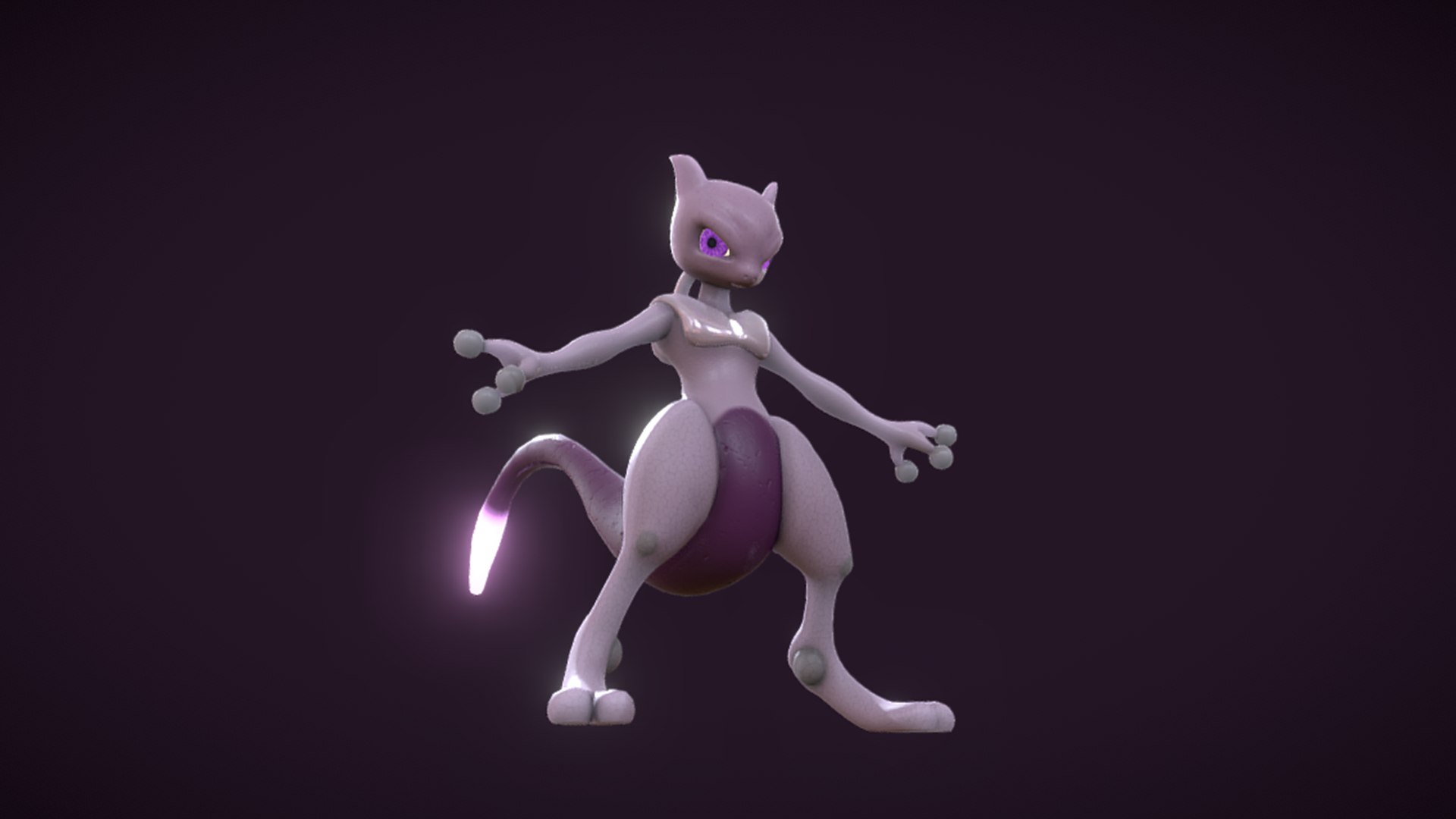 3D Mewtwo Pokemon Model - TurboSquid 2148389