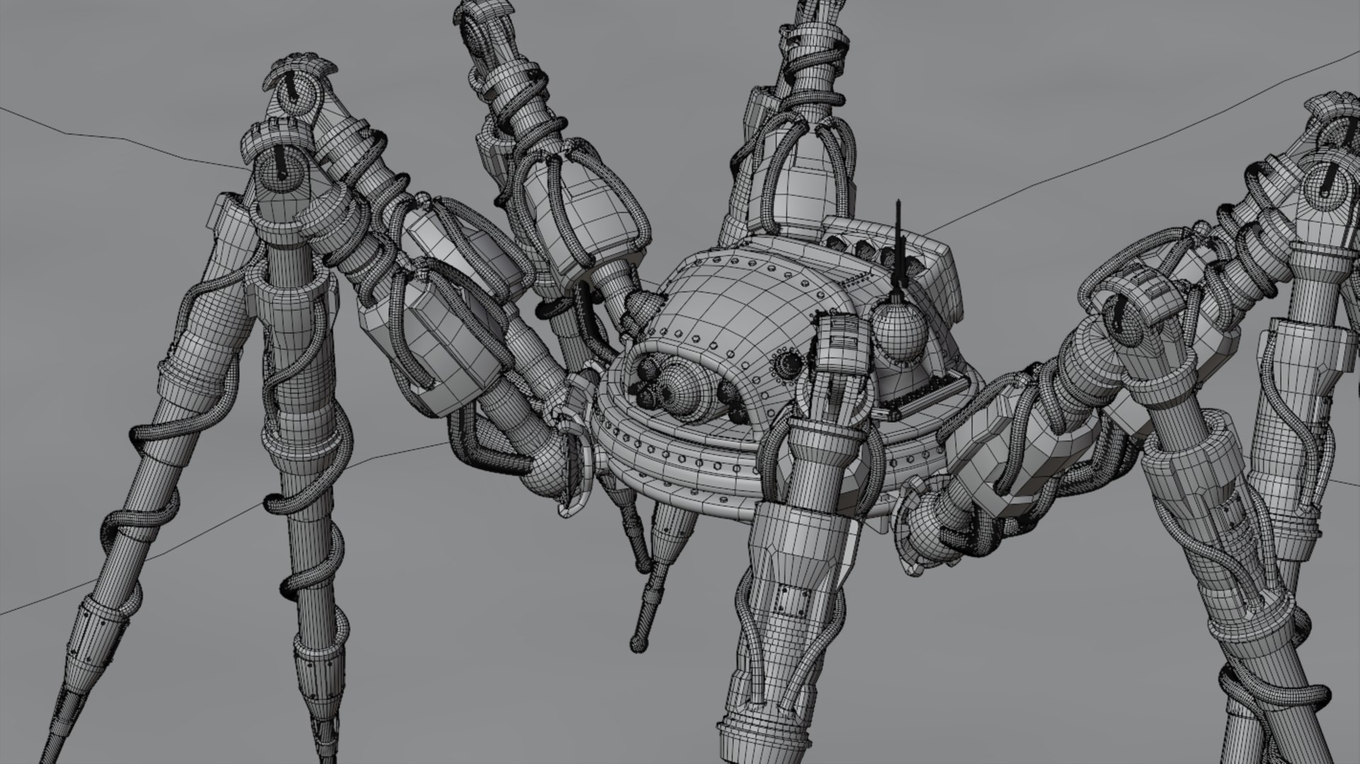 3D Spidertron Factorio RIGGED 3D Model Model - TurboSquid 2177167