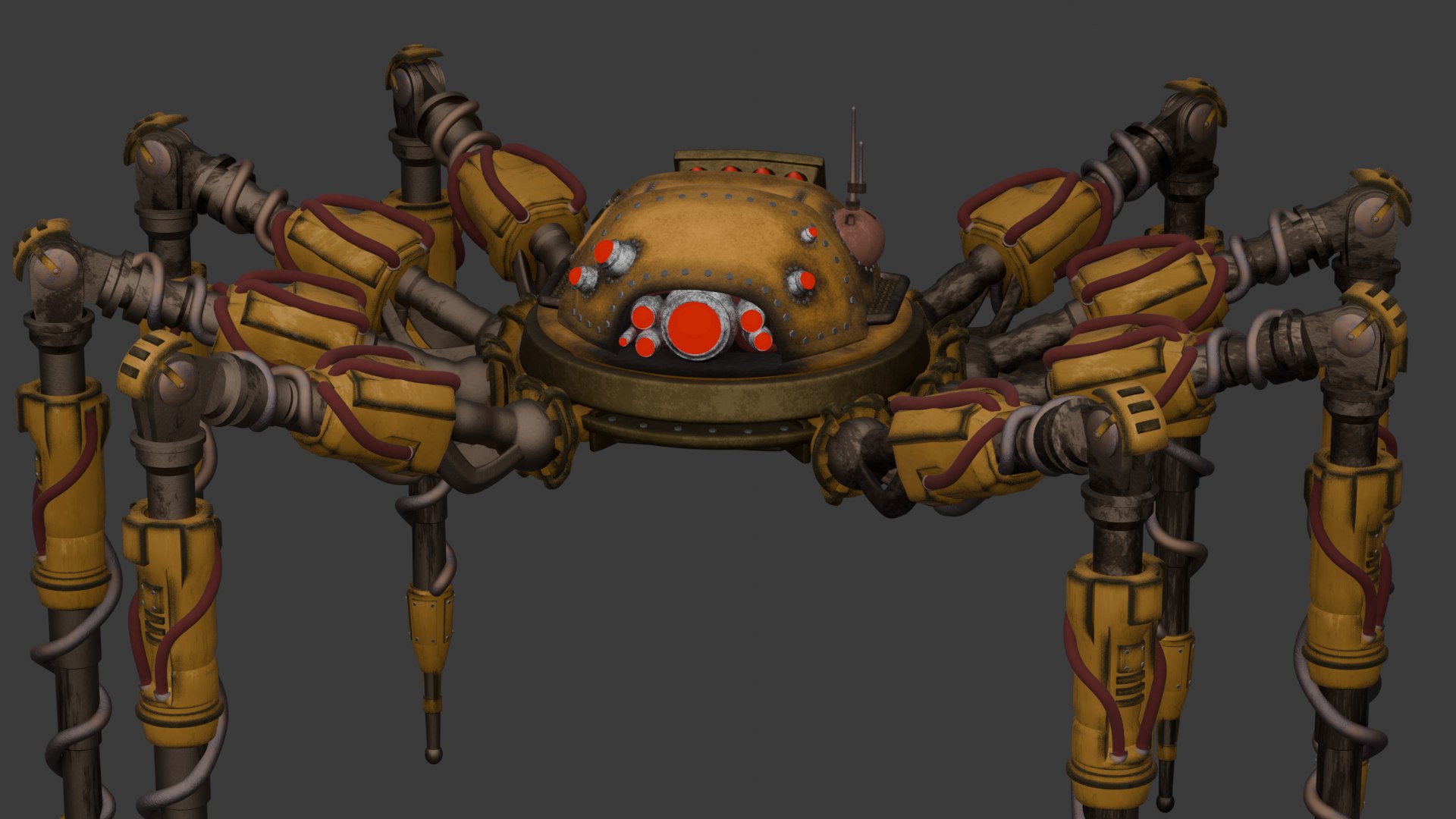 3D Spidertron Factorio RIGGED 3D Model Model - TurboSquid 2177167