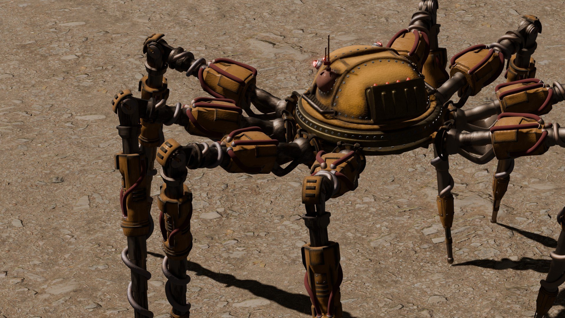 3D Spidertron Factorio RIGGED 3D Model Model - TurboSquid 2177167