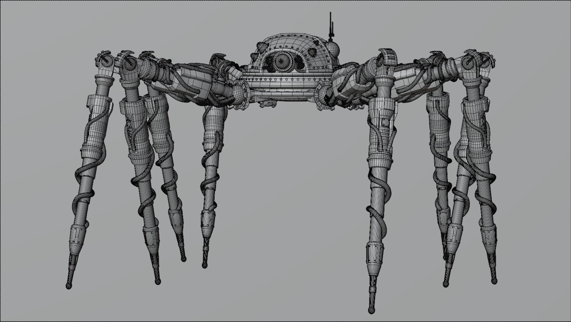 3D Spidertron Factorio RIGGED 3D Model model - TurboSquid 2177167