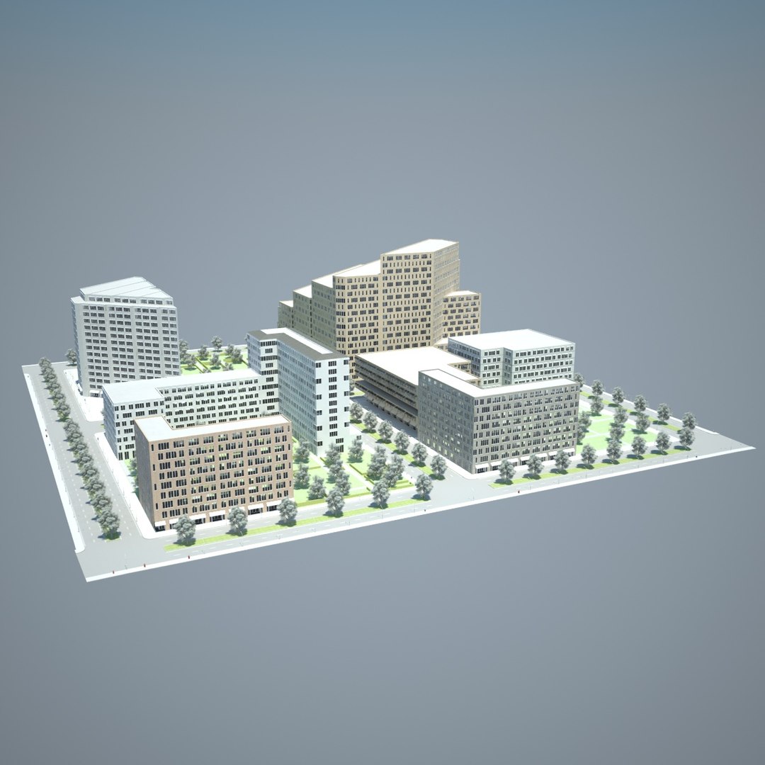 3d Model City Block