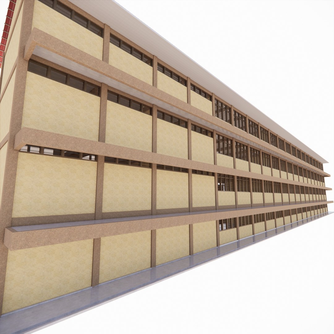 Malaysia School Building 4 Floor 3D Model - TurboSquid 1853466