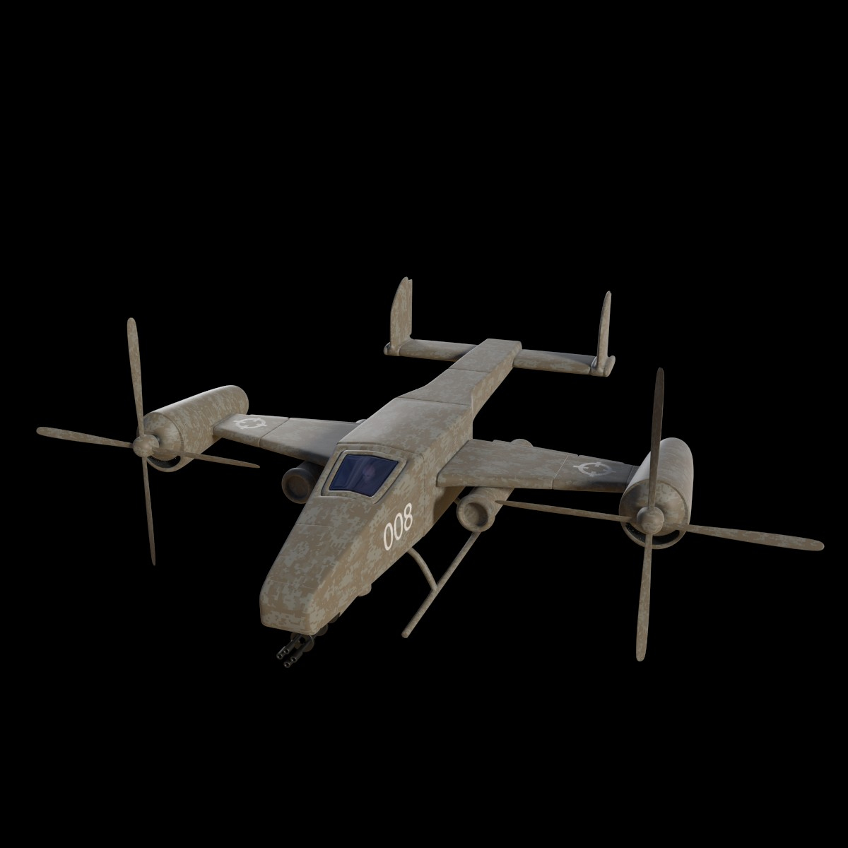 modelo 3d Convertiplano gratis - TurboSquid 1135482