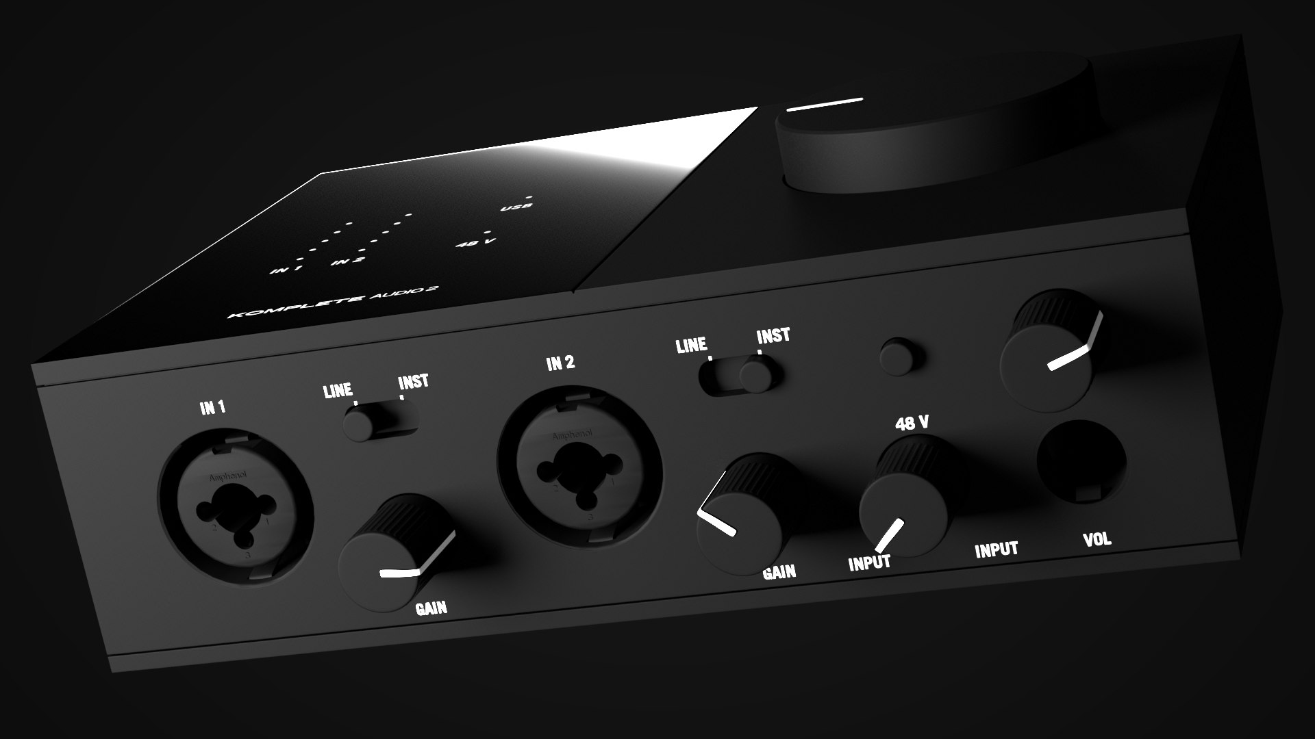 Native Instruments NI Komplete Audio 2 Audio Interface 3D Model ...