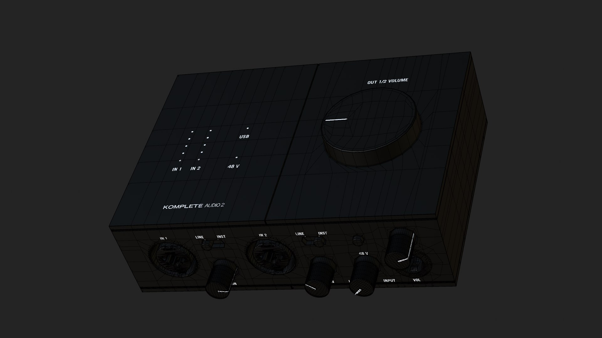 Native Instruments NI Komplete Audio 2 Audio Interface 3D Model ...