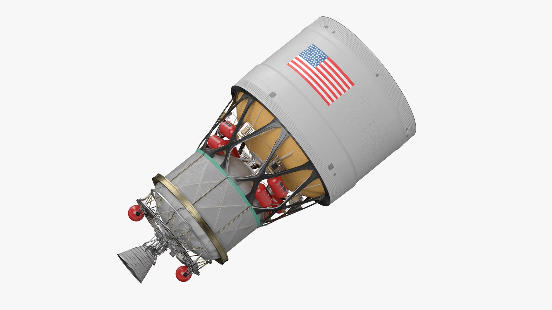 Nasa ICPS Interim Cryogenic Propulsion Stage 3D Model - TurboSquid 2311911